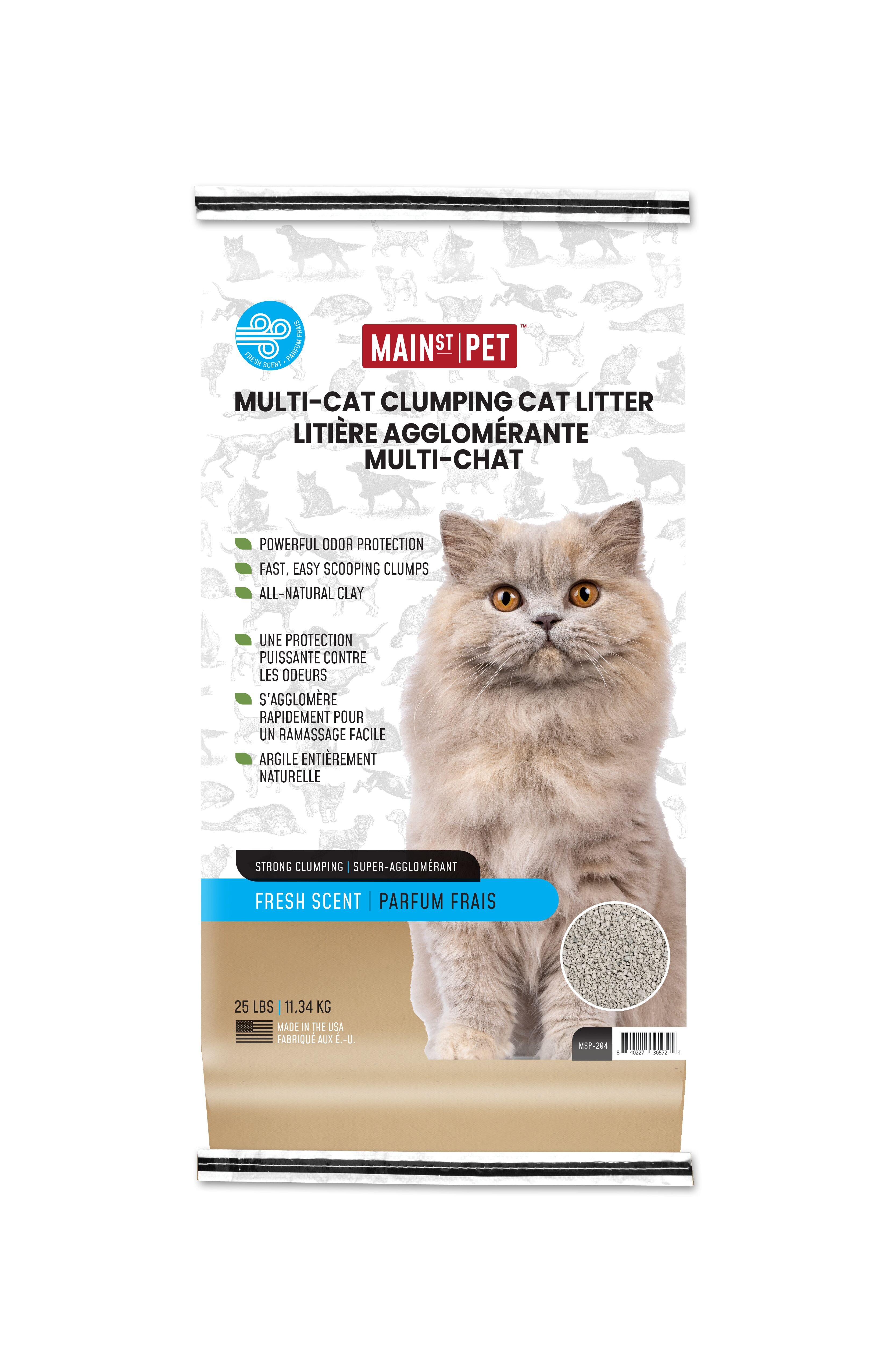 Main St. Pet Fresh Scent Multi-Cat Clumping Cat Litter