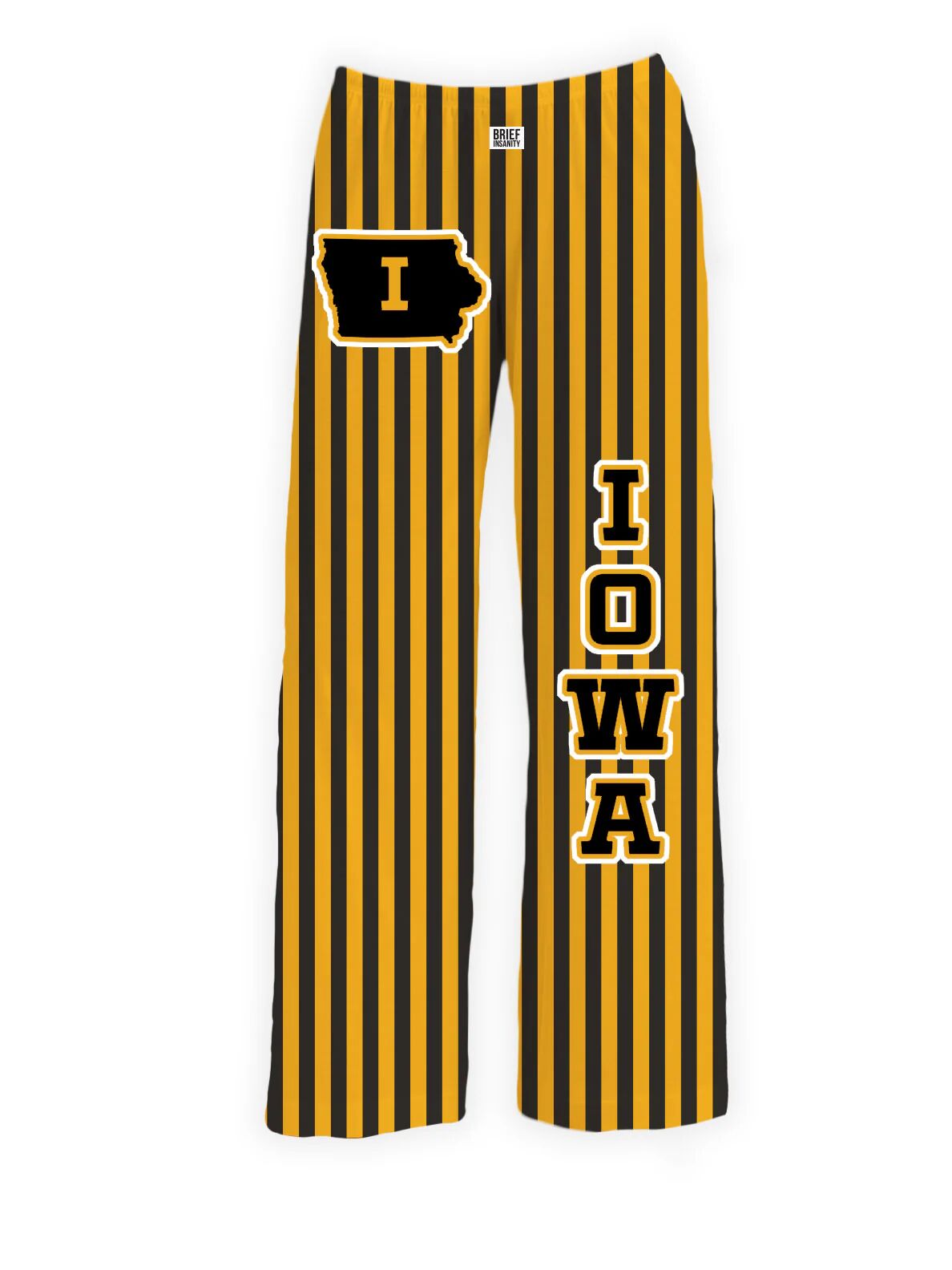 Brief Insanity Unisex Iowa Striped Pajama Lounge Pants