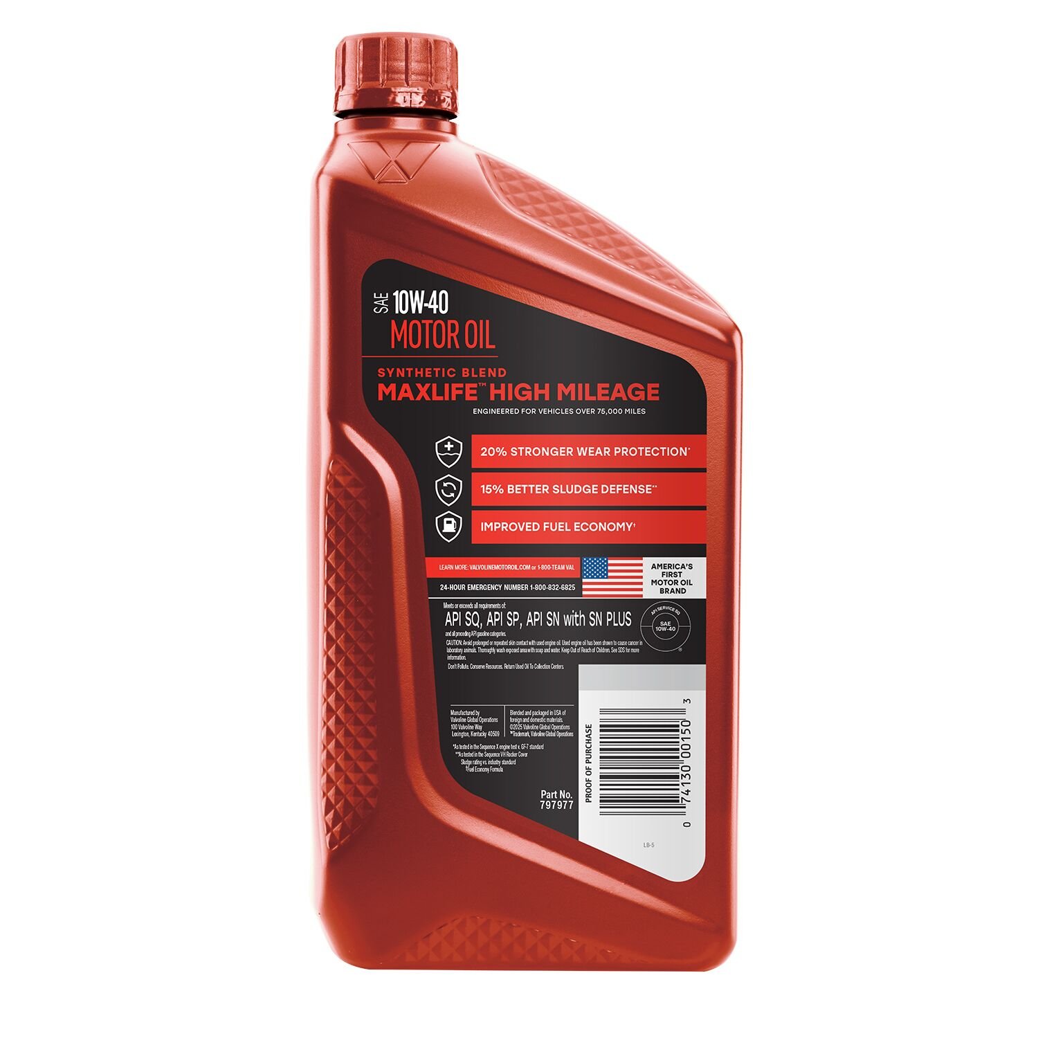 10W-40 MaxLife High Mileage Synthetic Blend Motor Oil