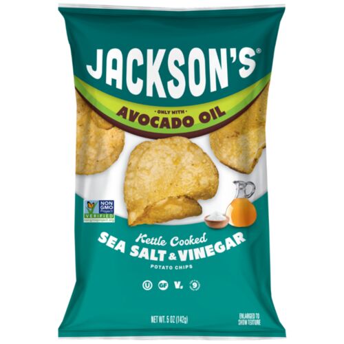 Jackson's Sea Salt & Vinegar Kettle Cooked Potato Chips - 5 oz