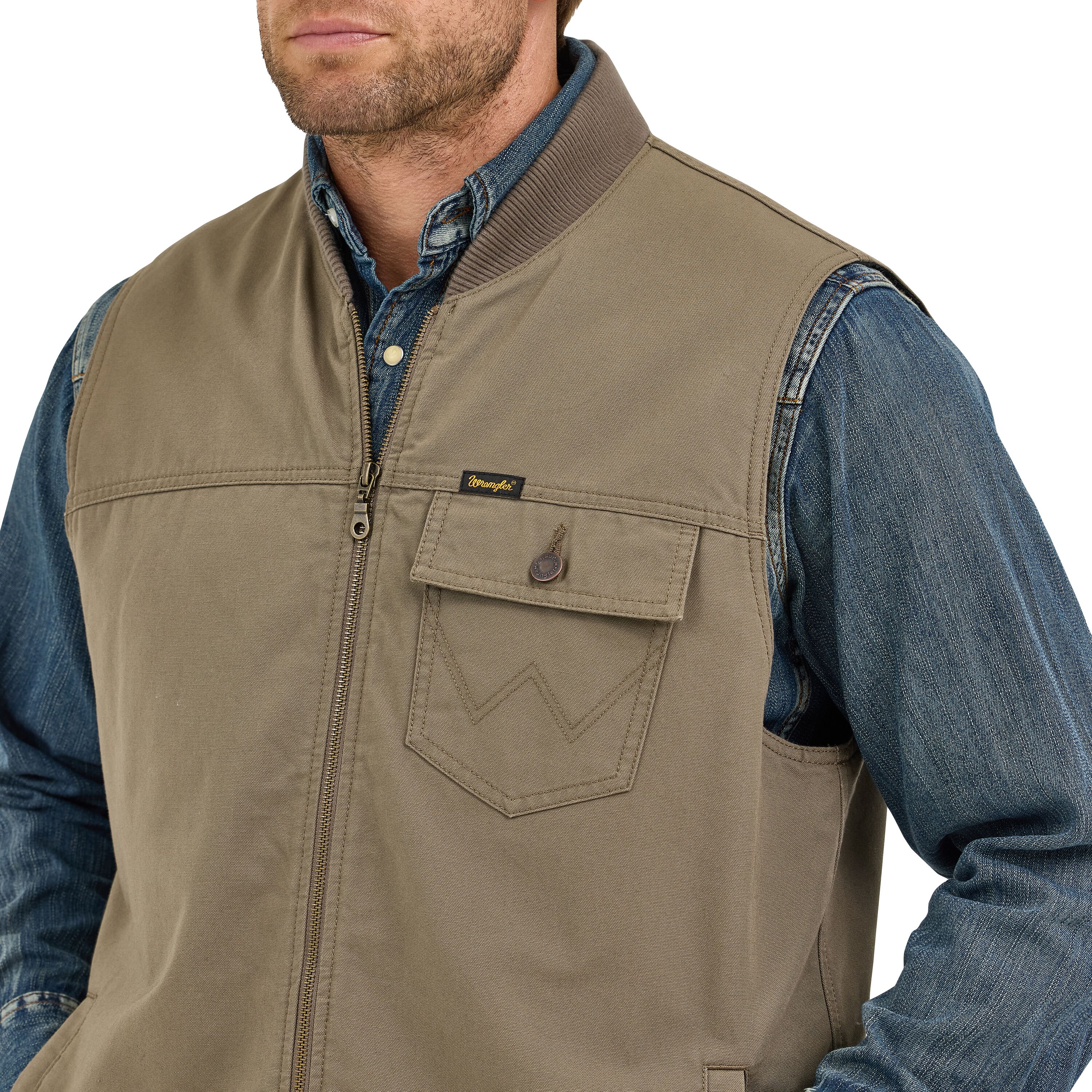 Wrangler Men's Wrangler Quilt Lined Rancher Vest
