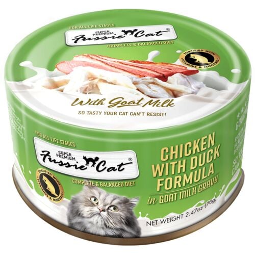 Fussie Cat Chicken with Duck in Goat Milk Gravy Wet Cat Food - 2.47 oz