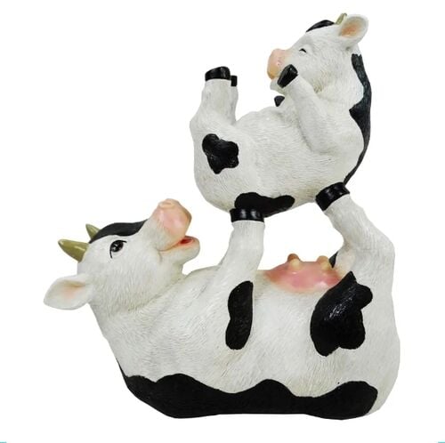 Alpine Corporation Playful Cows Statue