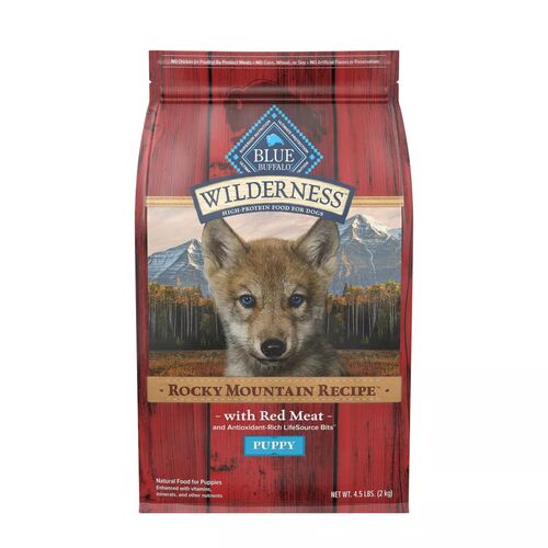 Blue Buffalo Wilderness Rockey Mountain Recipe with Red Meat Puppy Dry ...