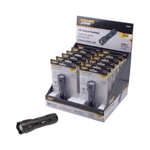 Power Zone Tactical LED Flashlight - 200 Lumen