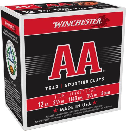 Winchester 12 Gauge 2-3/4 in 1-1/8 oz 8-Shot AA Light Target Load Ammo