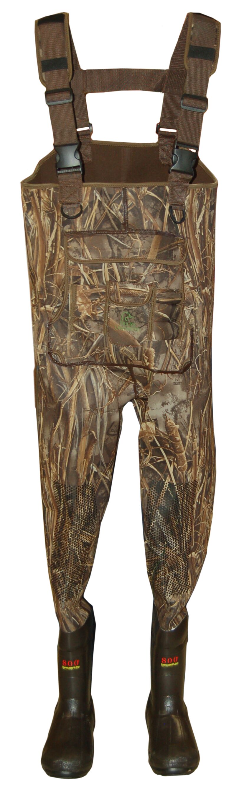 Ducks Unlimited Men's Bluebill Insulated Chest Waders in Realtree Max-7