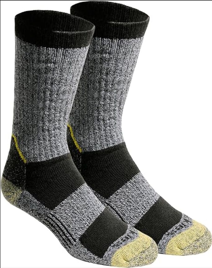 Dickies Men's Kevlar Reinforced Steel Toe Crew Socks