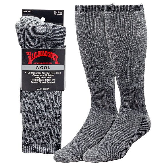 Railroad Sock Inc. Men's Merino Wool Boot Socks 1-Pair