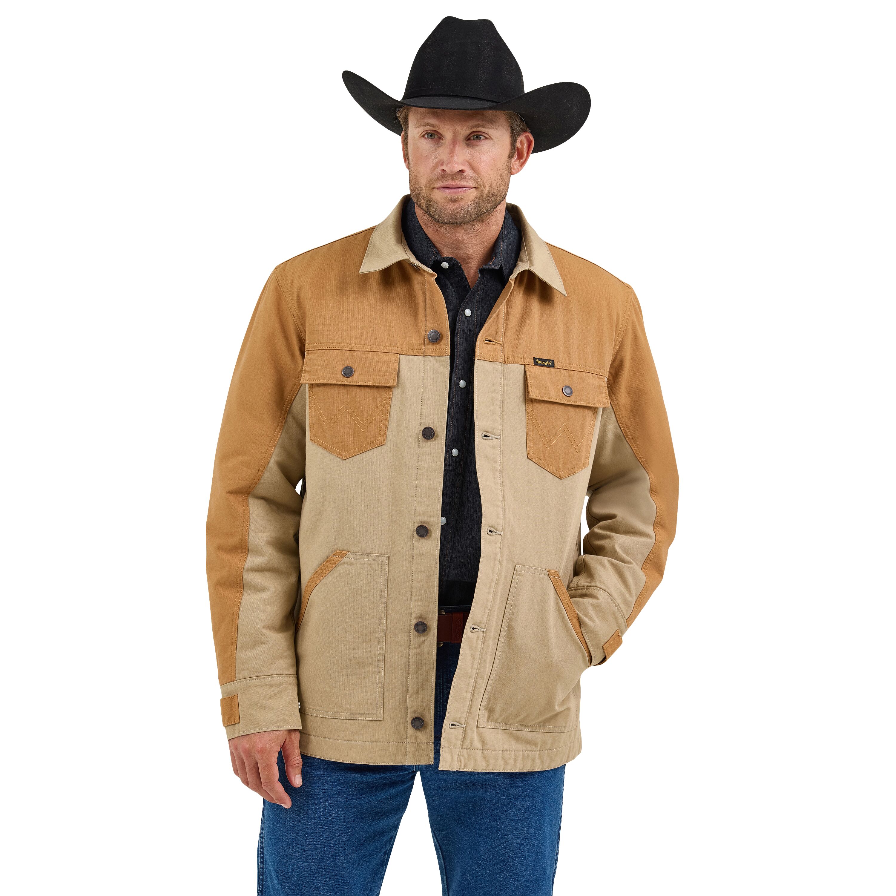 Wrangler Men's Wrangler Mixed Canvas Chore Jacket
