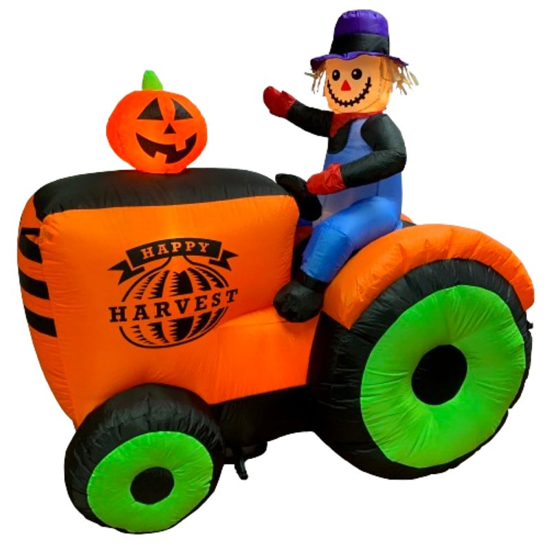 Inflatable Tractor W/Scarecrow