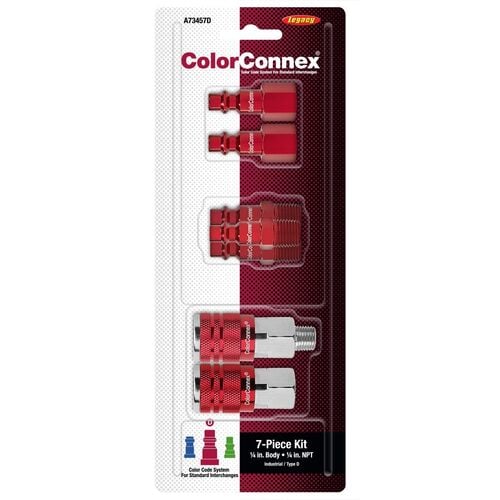 Legacy Color Connex Type D 7 Piece 1/4 in. Red Coupler and Plug Kit