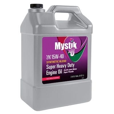 Mystik 15W-40 JT-8 Synthetic Blend Super Heavy Duty Motor Oil - 2 Gallon