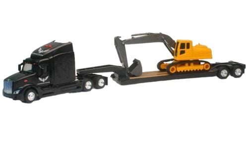 New Ray 1:24 Scale Long Haul Truckers Peterbilt 579 with Excavator ...