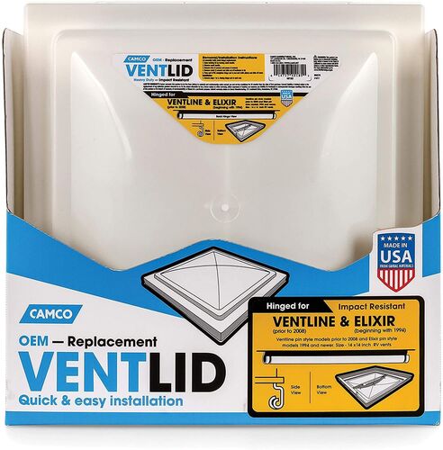 Camco Ventline pre '08 / Elixir '94 up White PDQ Vent Lid