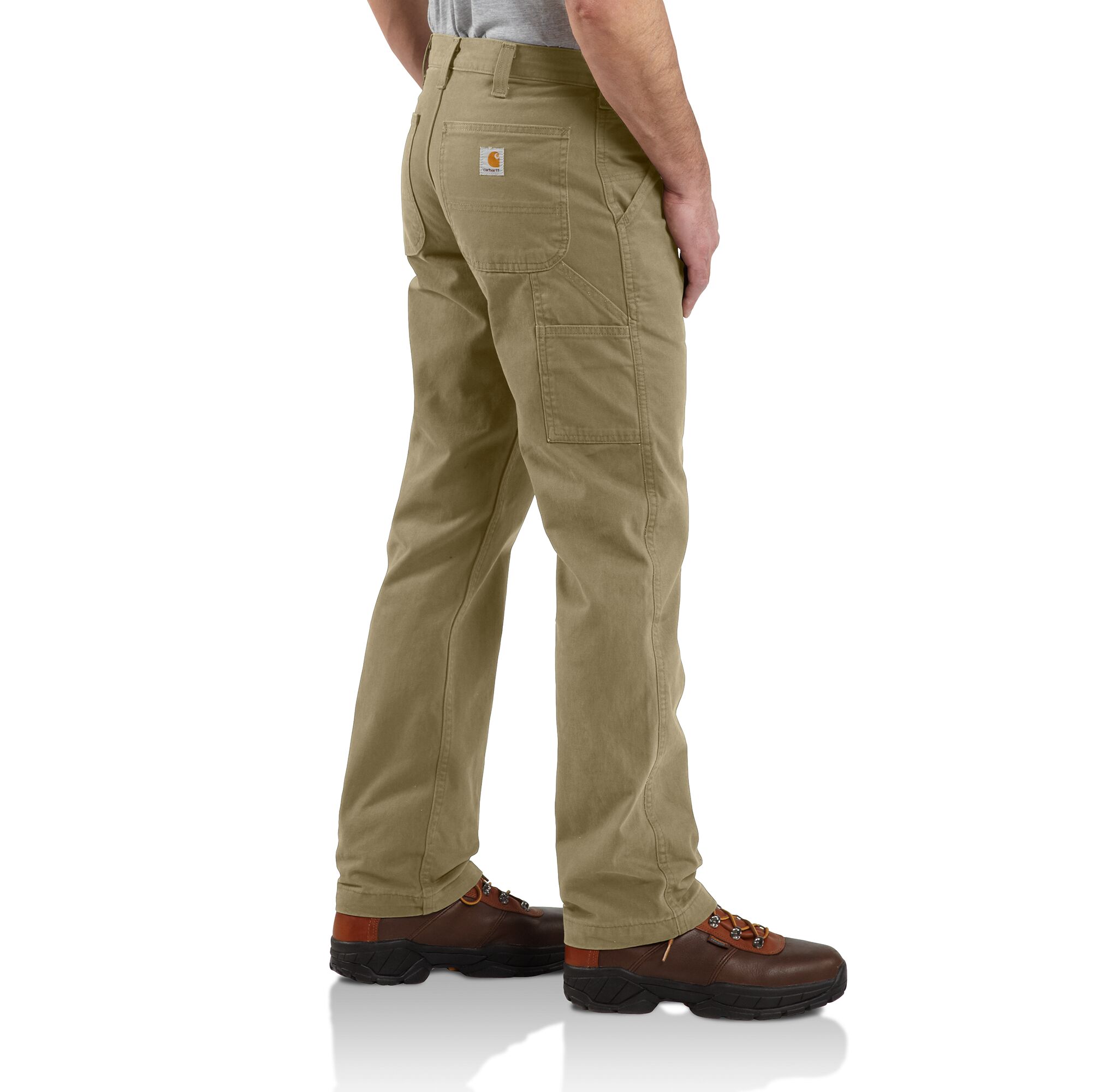 Men's Relaxed Fit Twill Utility Work Pant in Dark Khaki