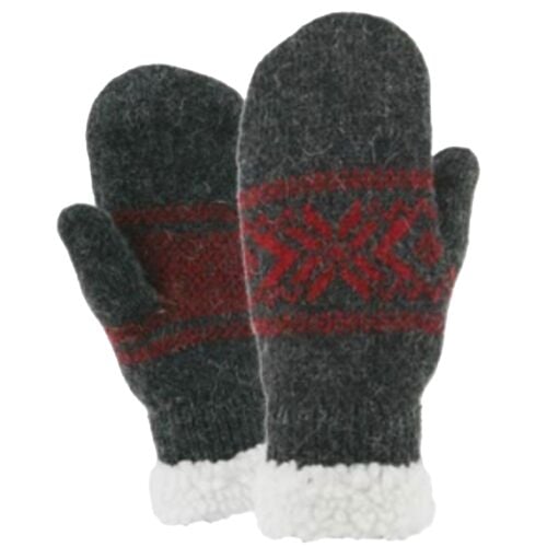 Grand Sierra Women's Ragg Wool Snowflake Mitten Assortment