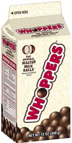 Whoppers Chocolate Malted Milk Balls Candy - 12 oz Carton