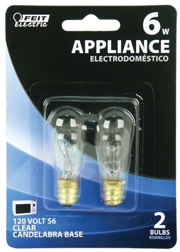 Feit Electric 6W Soft White S6 Candelabra E12 Base Dimmable Clear ...