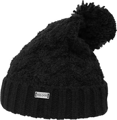 Igloos Women's Boucle Cap with Pom in Assorted - OS
