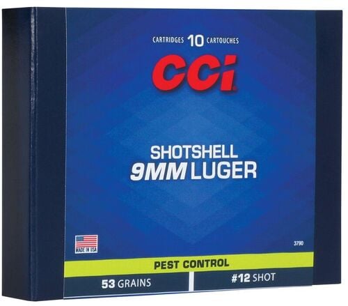 CCI Pest Control Shotshell 9mm Luger 53 Grain Shotshell Centerfire ...