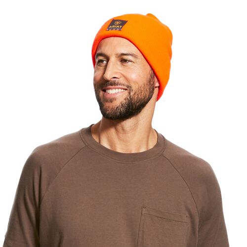 Men's Rebar Watch Cap in Orange
