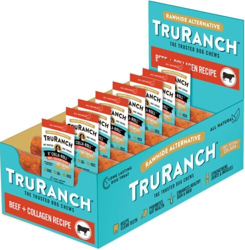 TruRanch 6" Colla-Rolls Beef + Collagen Recipe Dog Treat