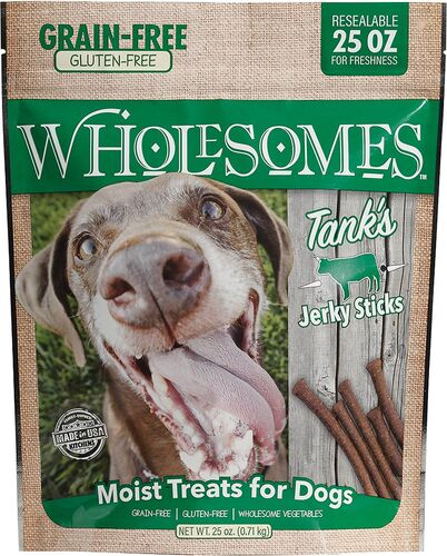 Wholesome Tanks Jerky Stix Beef Dog Treat - 25 oz