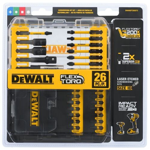 Dewalt Impact Ready FLEXTORQ Screwdriving Bit Set - 26 Piece