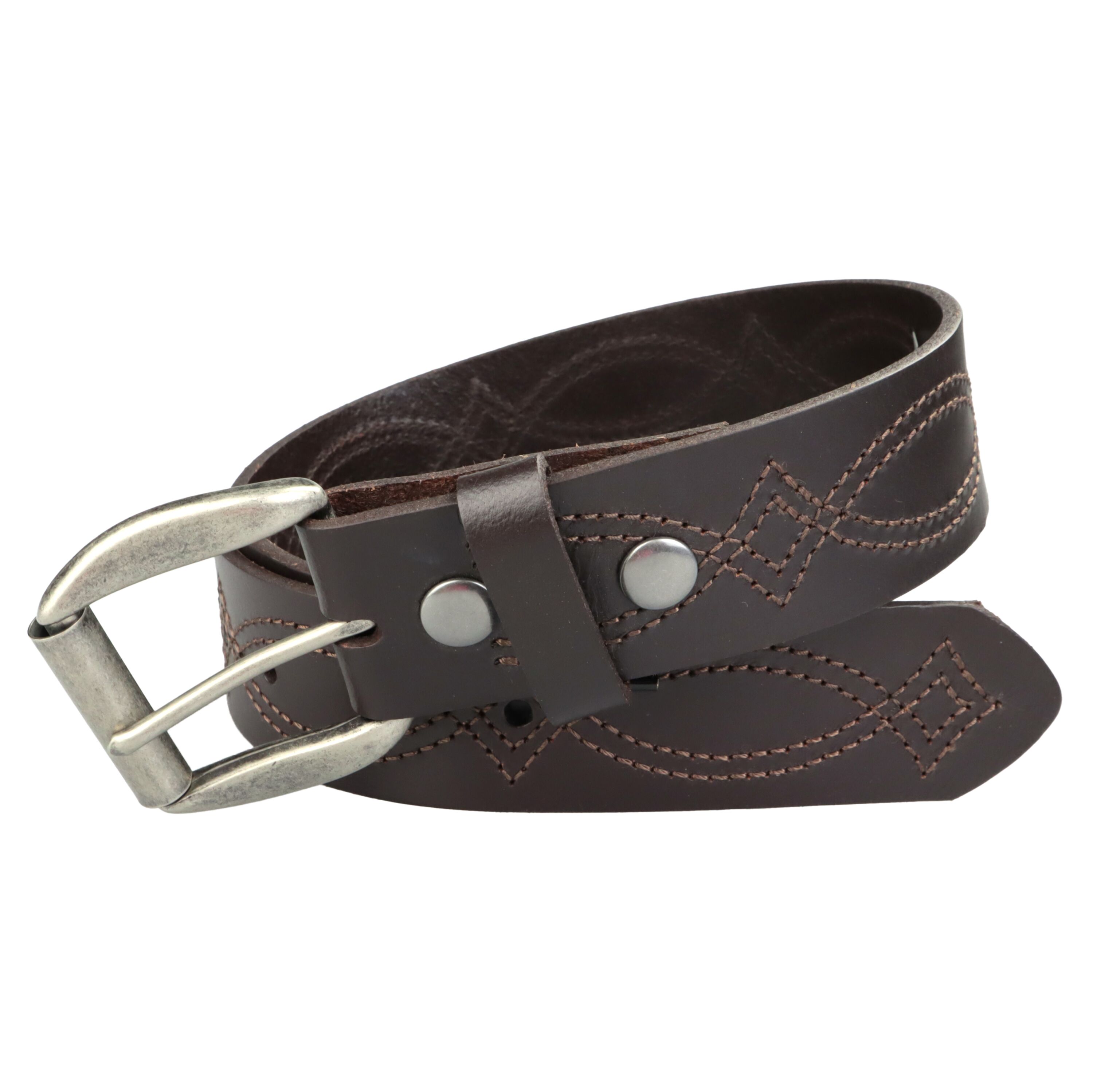 Wrangler Men's Boot Stitch Leather Belt