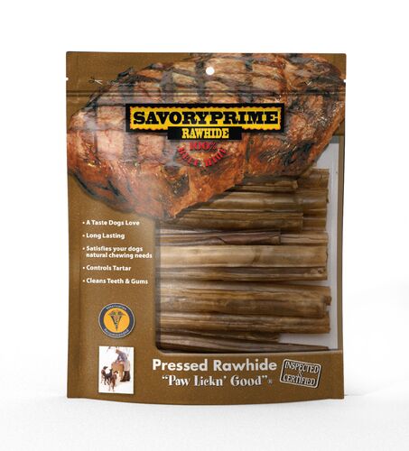 Pressed Roll Natural Rawhide - 5" 25 Pack