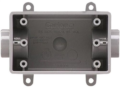 Thomas & Betts 1/2 Inch, 1 Gang, 19 Cu-In Rigid Type FSC FS Switch Box