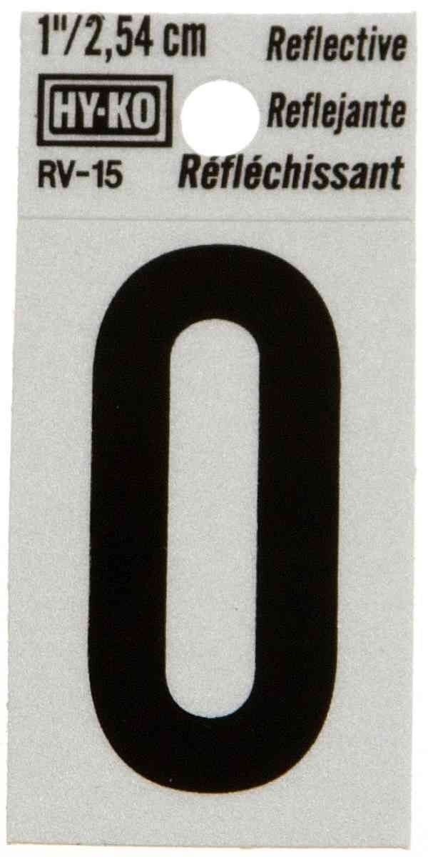 Hy-Ko 1" Reflective Vinyl Numbers