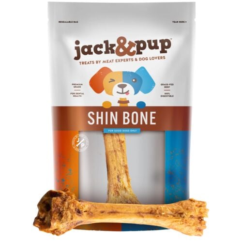 Jack&Pup Shin Bone Dog Treats - 8"