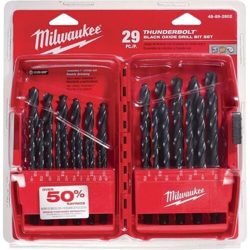 Milwaukee 29 Piece Thunderbolt Black Oxide Drill Bit Set