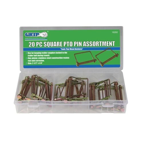 Grip-On Tools 12/6-20 Piece Square Pto Pin Assortment
