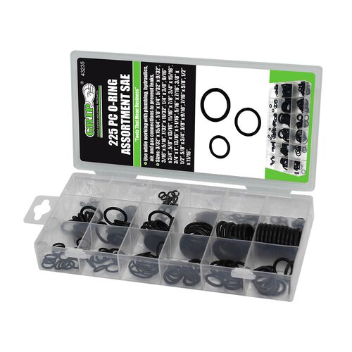 Grip-On Tools O-Ring Assortment - 225 Piece