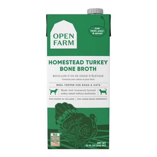 Open Farm Turkey Bone Broth Meal Topper for Dogs & Cats - 33.8 oz