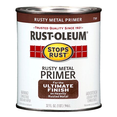 Rust-Oleum Rusty Metal Primer Exterior, Interior - 1 qt