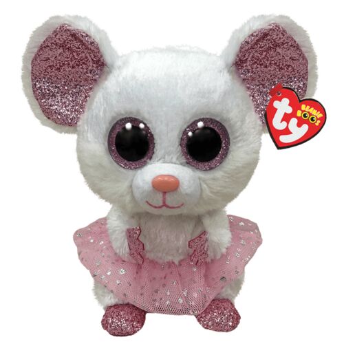 Ty Beanie Boos 6" NINA White Ballerina Mouse