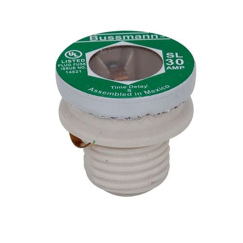Bussmann 30 Amp Time Delay Loaded Link Rejection Base Plug Fuse