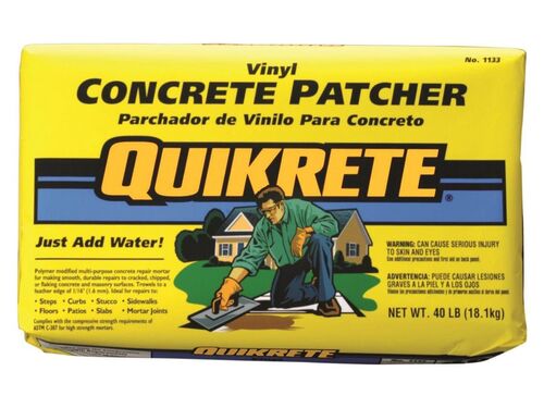 Quickcrete Gray Vinyl Concrete Patcher - 40 lb