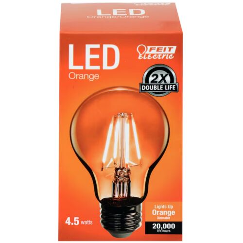 Feit Electric 4.5W A19 Orange Filament LED Filament Light Bulb