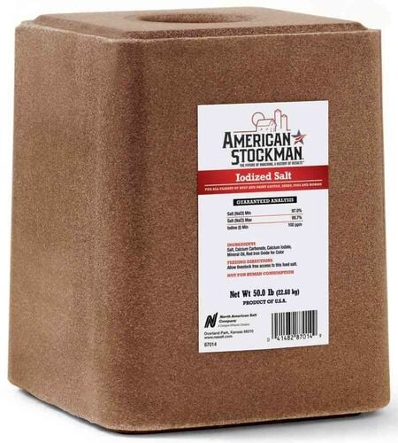 American Stockman Iodized Salt Block - 50 lb