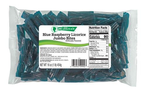 Eillien's Blue Raspberry Jumbo Licorice Bites