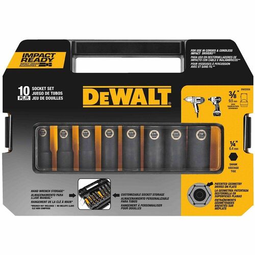 Dewalt 10 Piece Impact Ready Socket Set