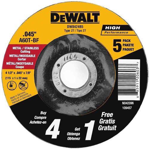 Dewalt High Performance .045" Metal Cutting Wheel