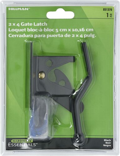 Hillman Hardware Essentials 2x4 Gate Latch in Black