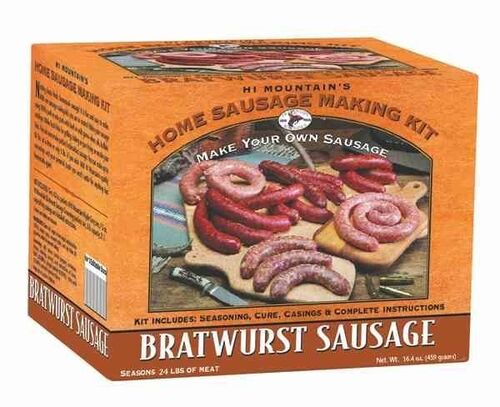 Hi Mountain Home Sausage Making Kit - Bratwurst - 30 Lb of Meat