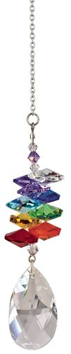 Woodstock Chimes Crystal Rainbow Cascade-Almond